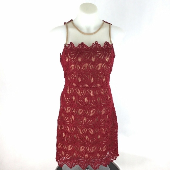 J.O.A. | Dresses | Joa Just One Answer Dress Lace Sheer Front Back ...